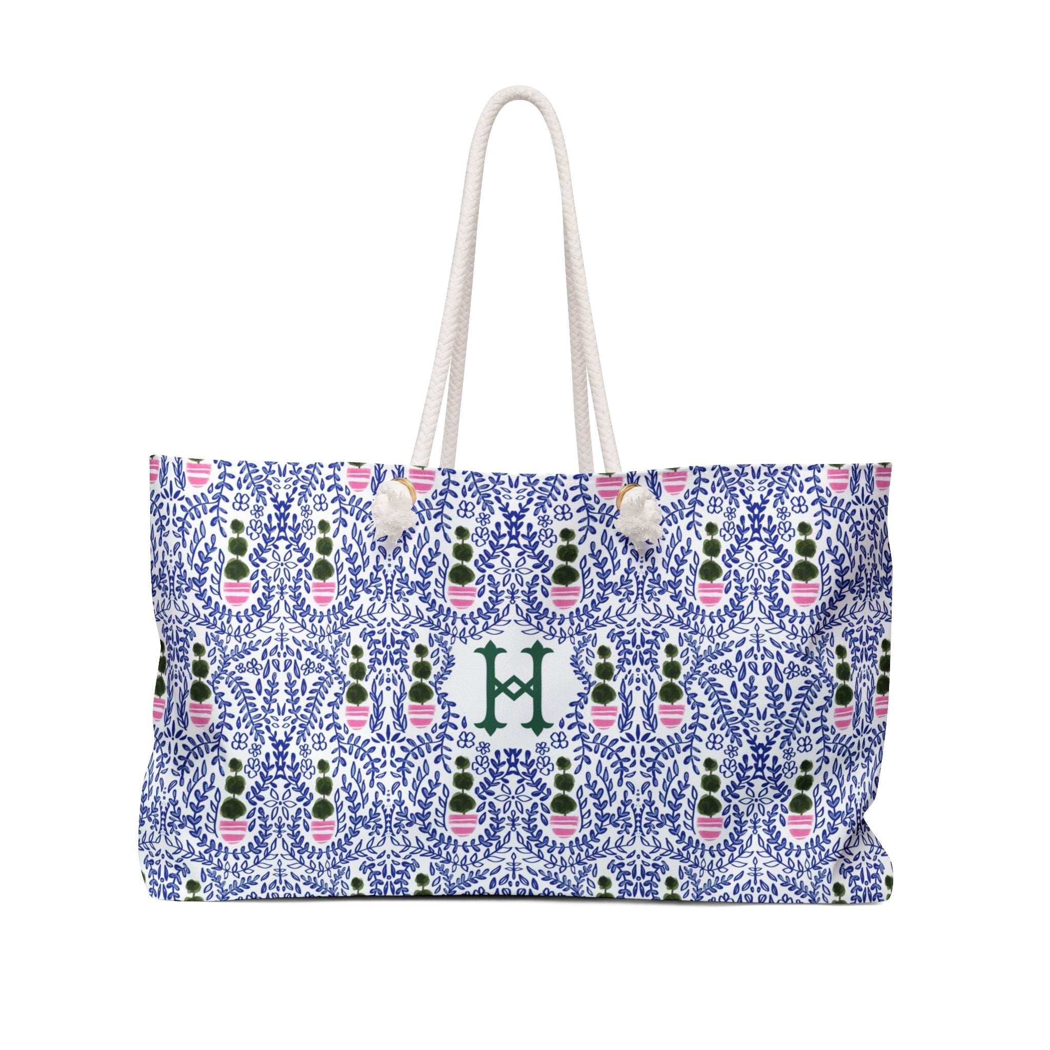 Personalized Chinoiserie Style Tote Bag – Britt Mills Design